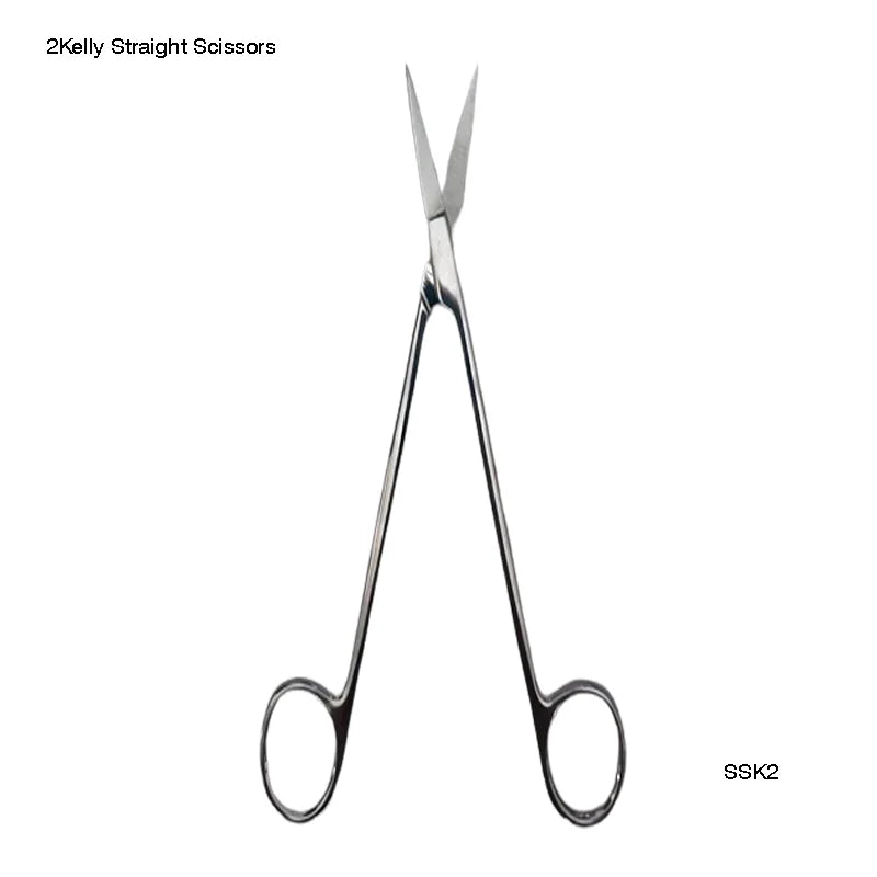 2 Kelly Straight Scissors– Fortec
