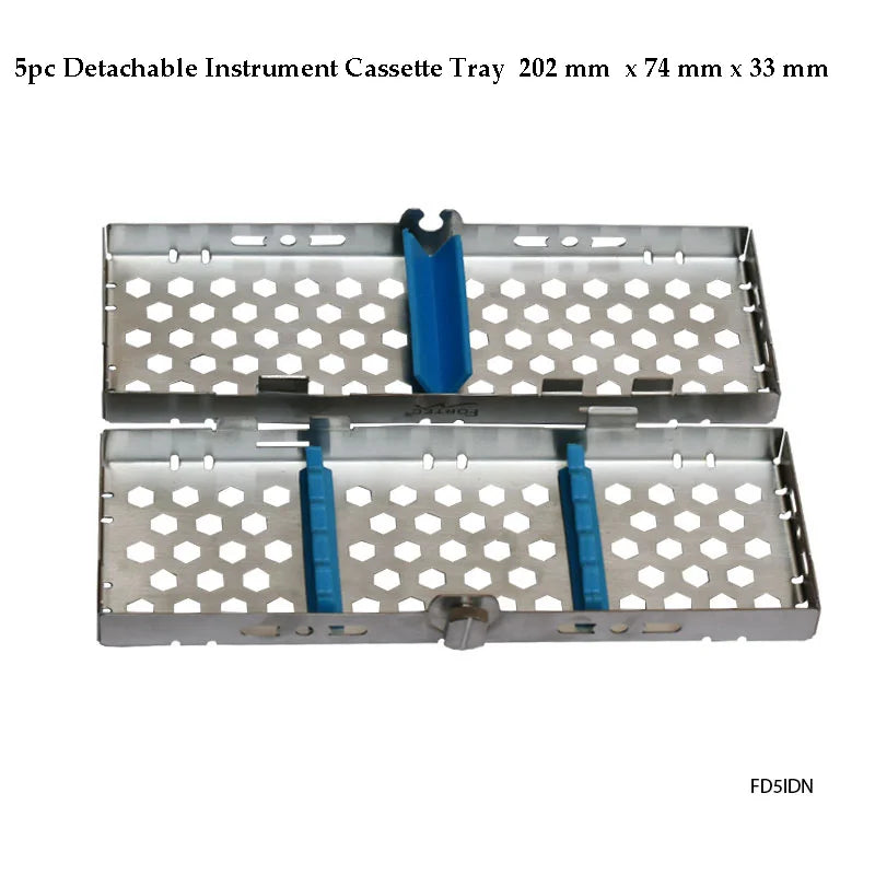 Hexagon series – 5 pc Detachable Instrument Cassette Tray– Fortec
